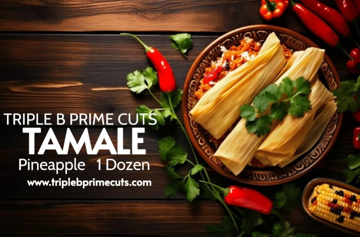 1 Dozen Triple B Prime Cuts Pineapple Tamales - Triple B Prime Cuts